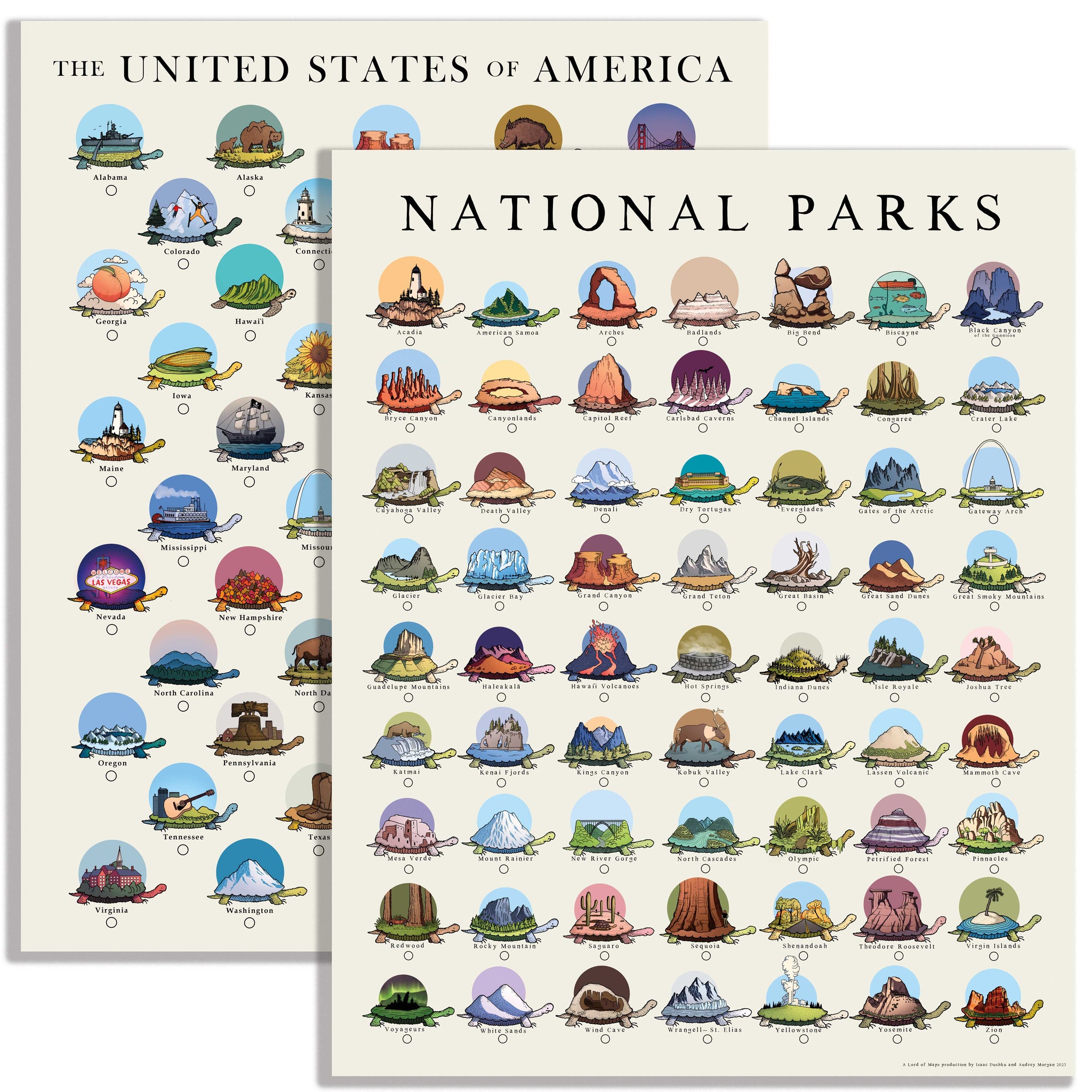 National Parks Poster (Check Off) – Lord of Maps