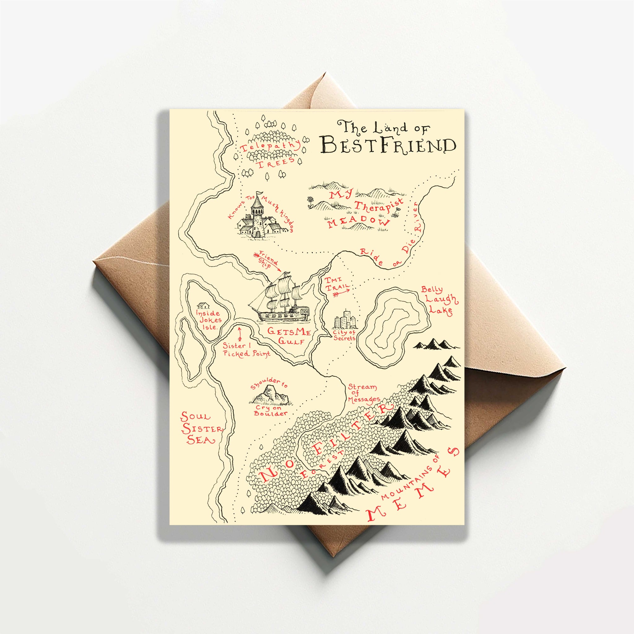 Best Friend Card "The Land of Best Friend" – Lord of Maps