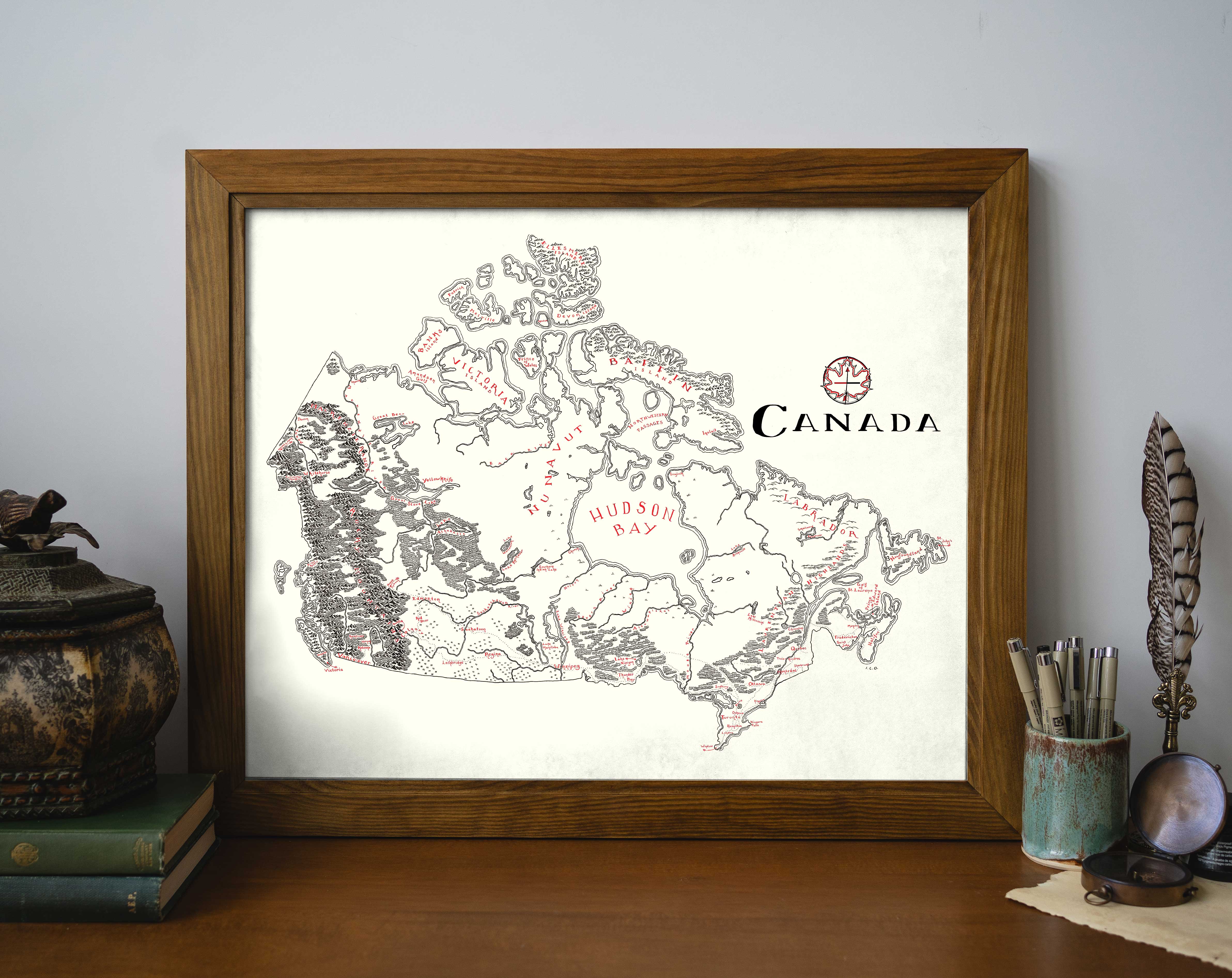 Hand drawn map of Canada – Lord of Maps
