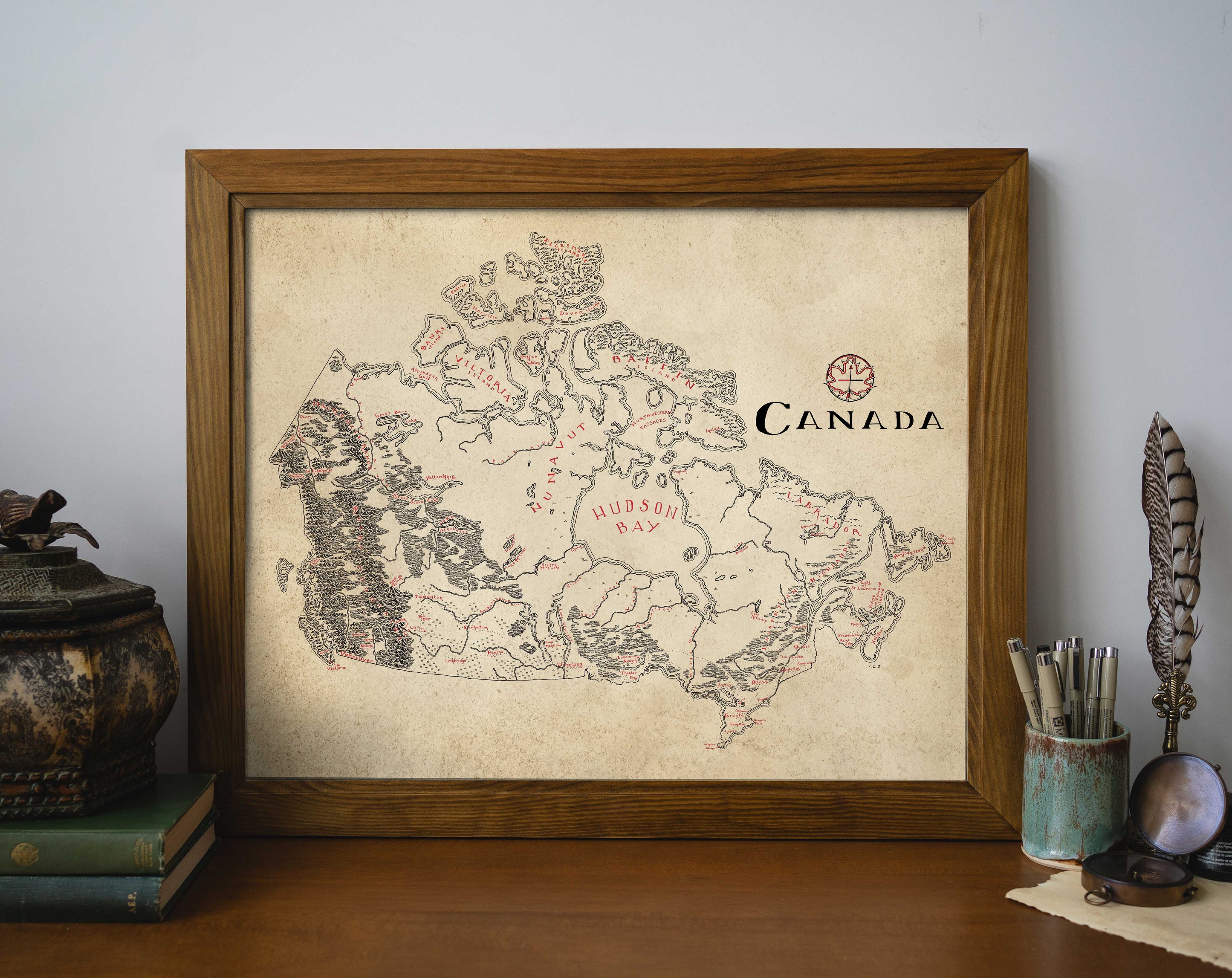 Hand drawn map of Canada – Lord of Maps