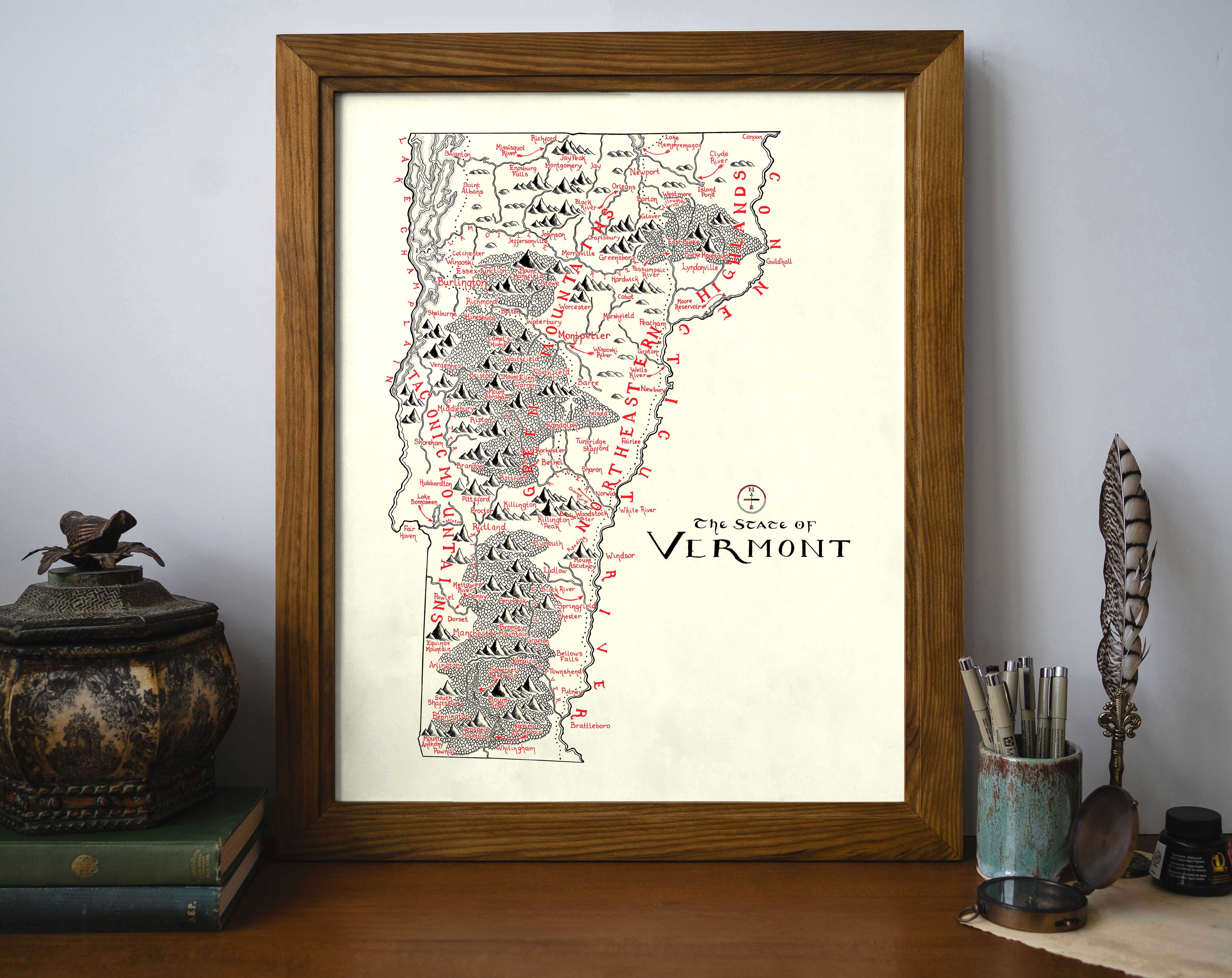 Vermont Map – Lord of Maps