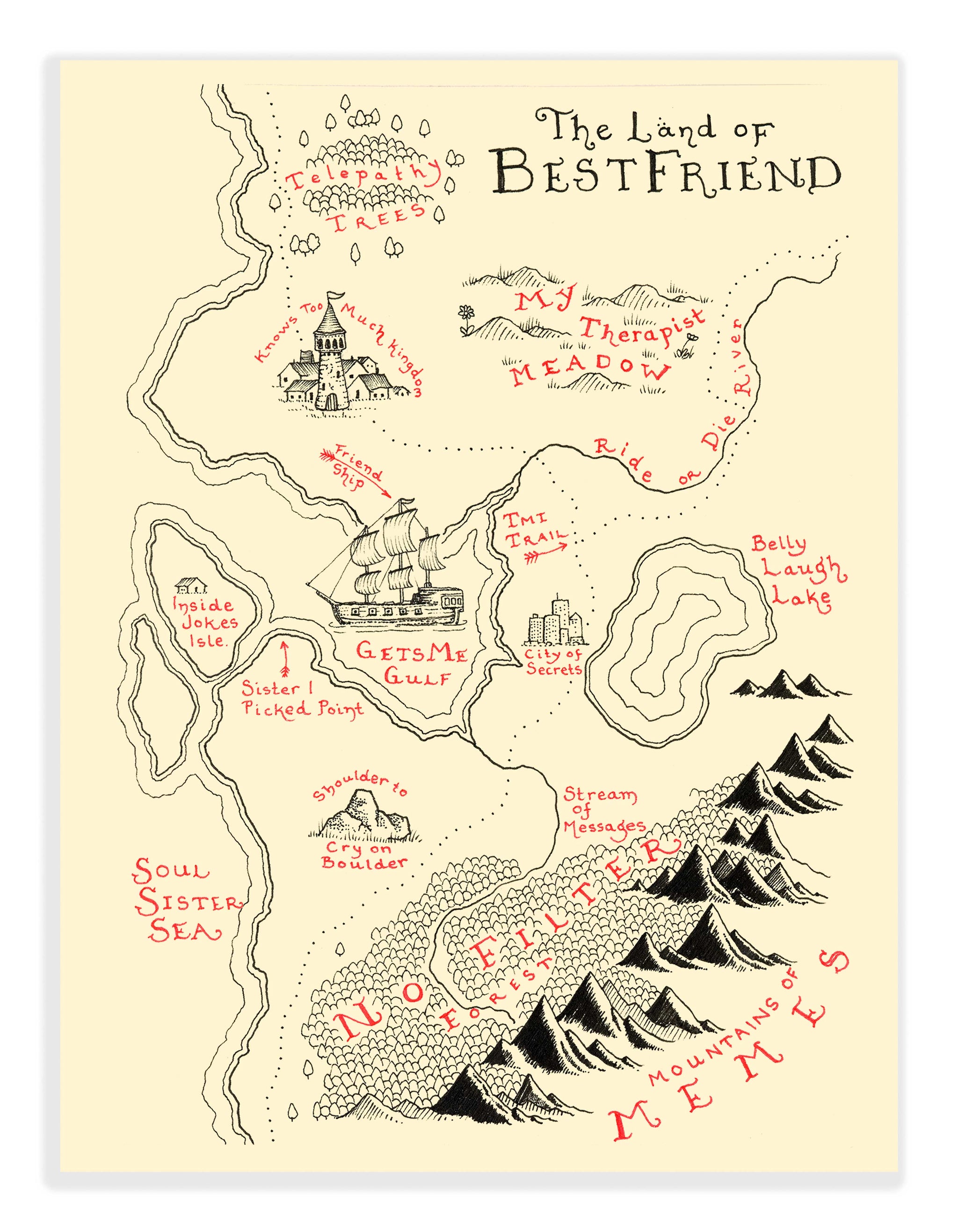 Best Friend Card "The Land of Best Friend" – Lord of Maps