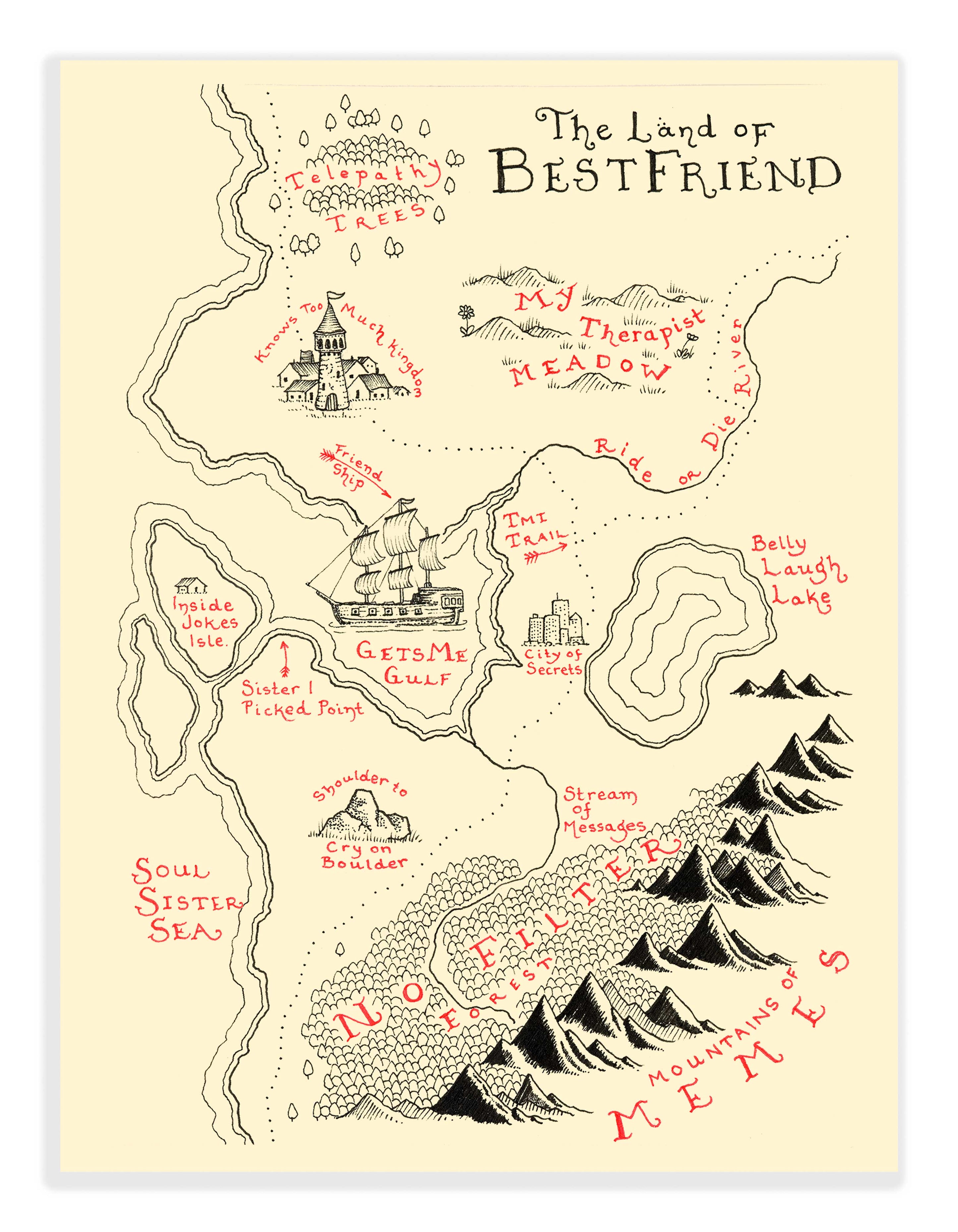 Best Friend Card "The Land of Best Friend" – Lord of Maps