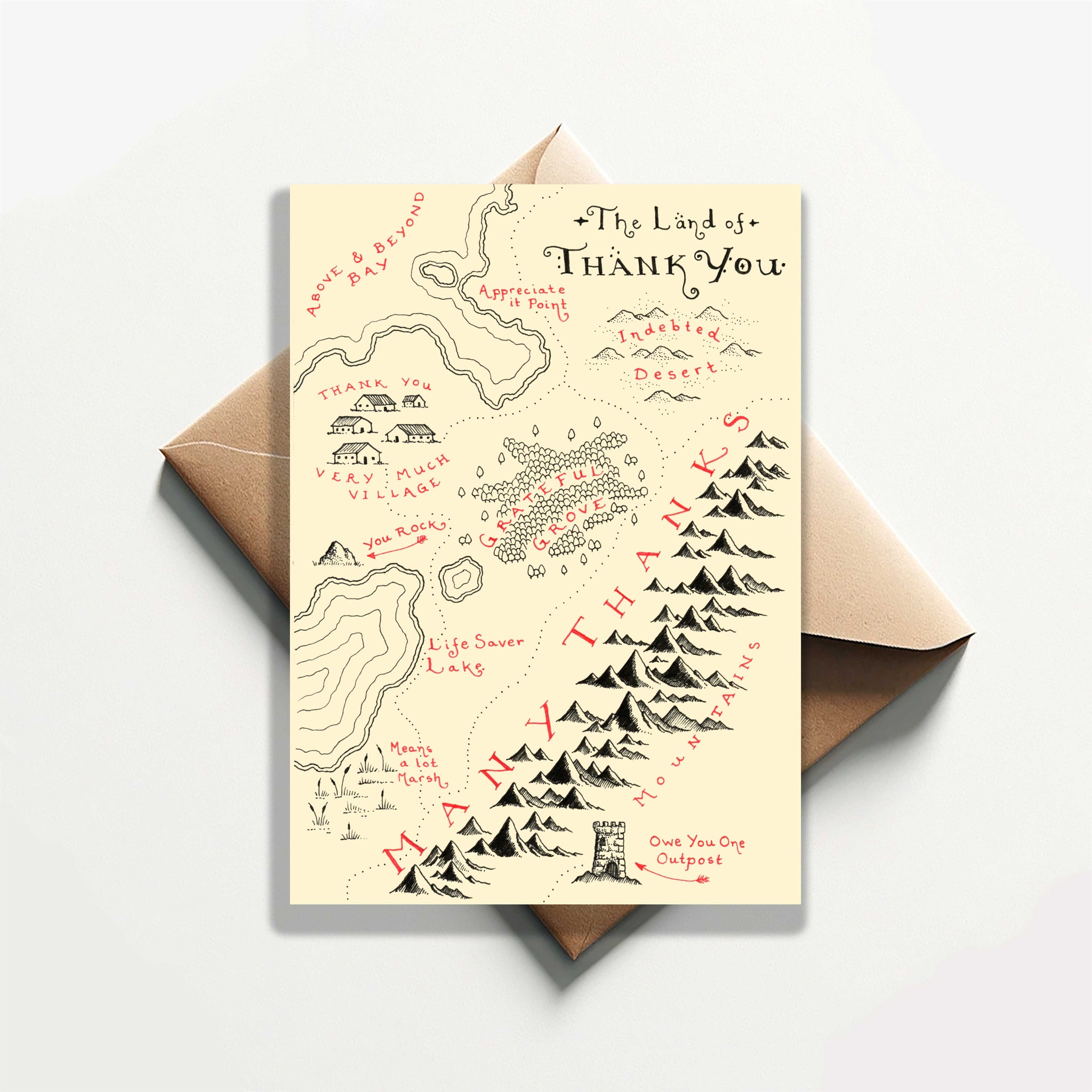 Thank you Card: The Land of Thank You – Lord of Maps