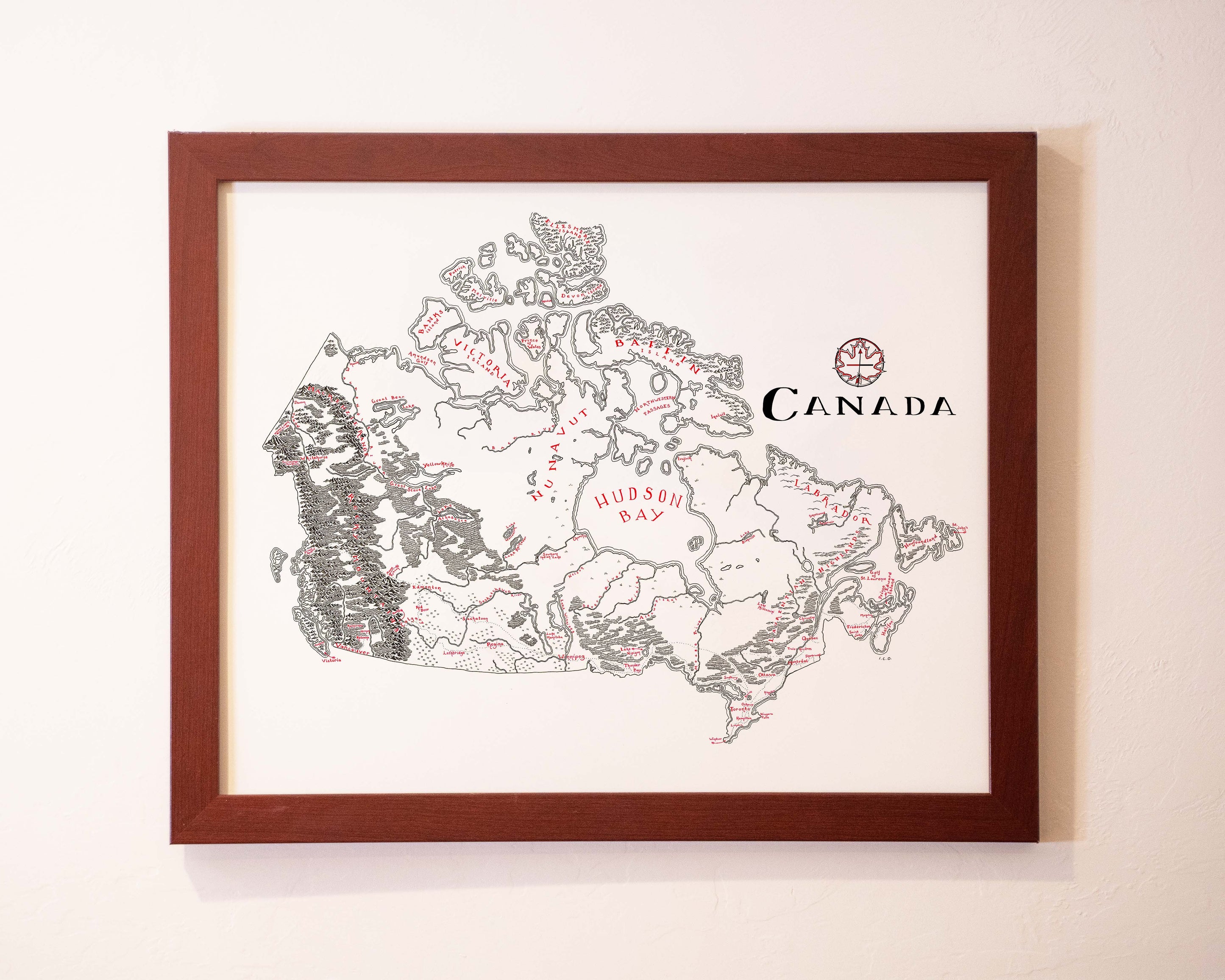 Hand drawn map of Canada – Lord of Maps