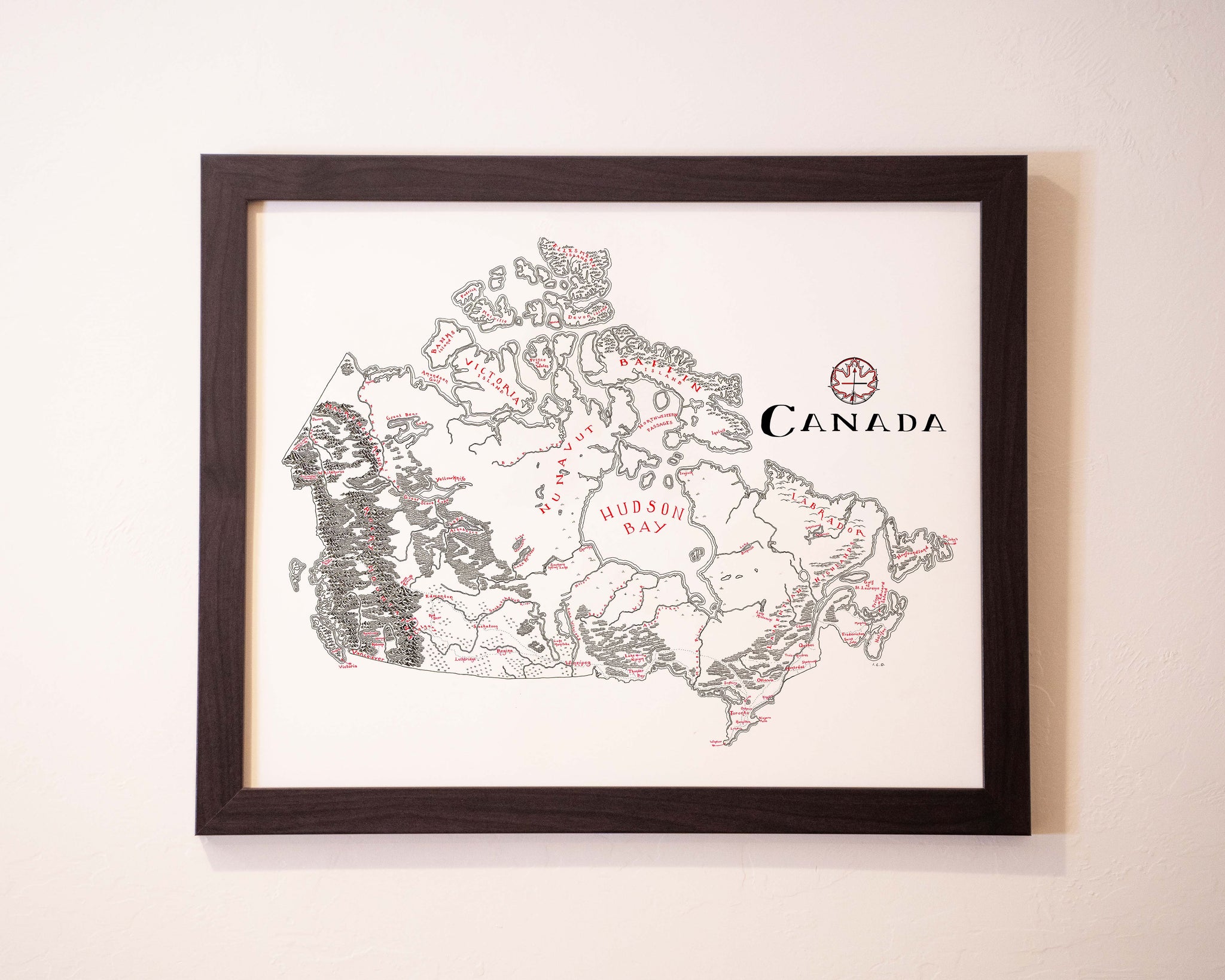 Hand drawn map of Canada – Lord of Maps