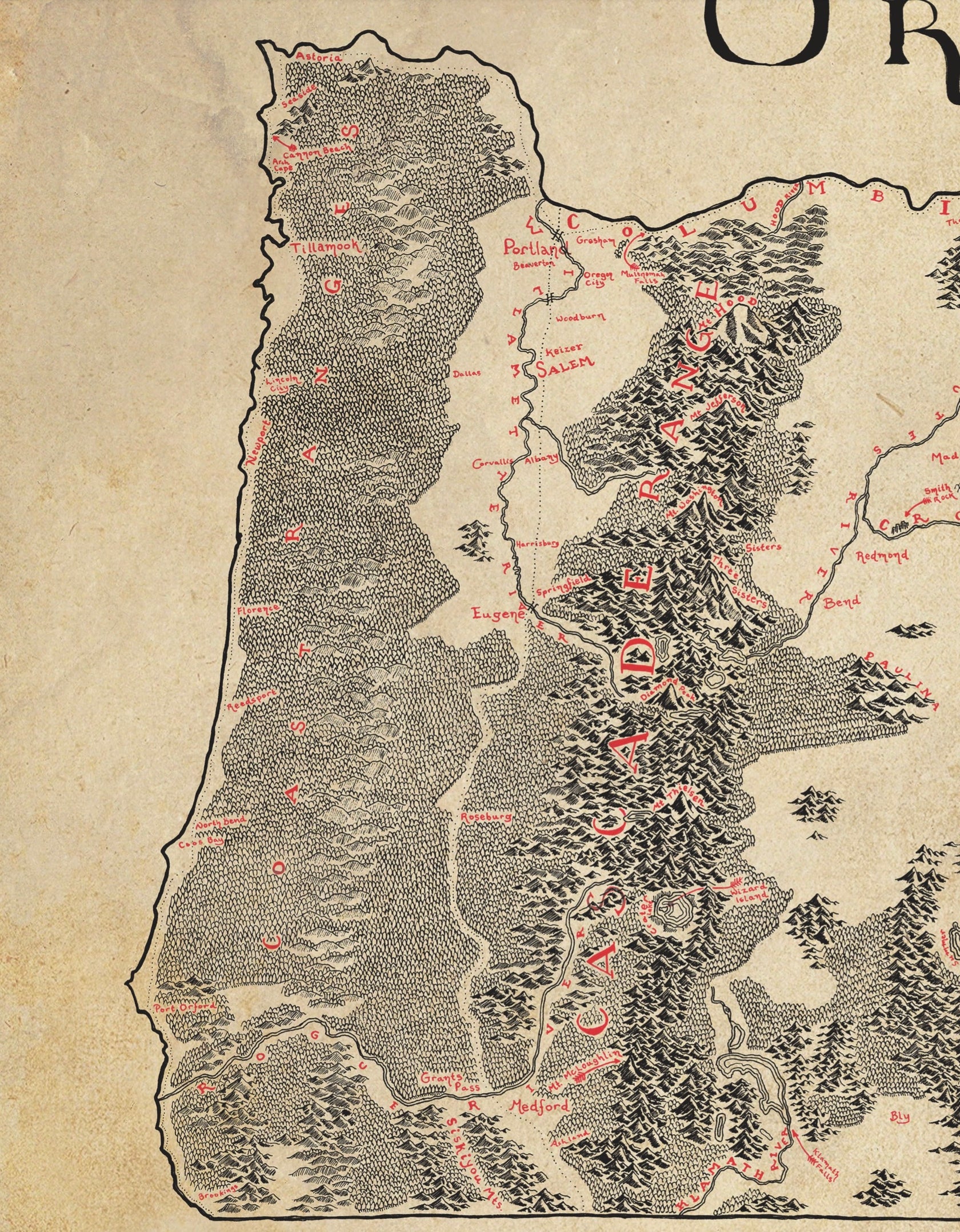 Oregon Map – Lord of Maps
