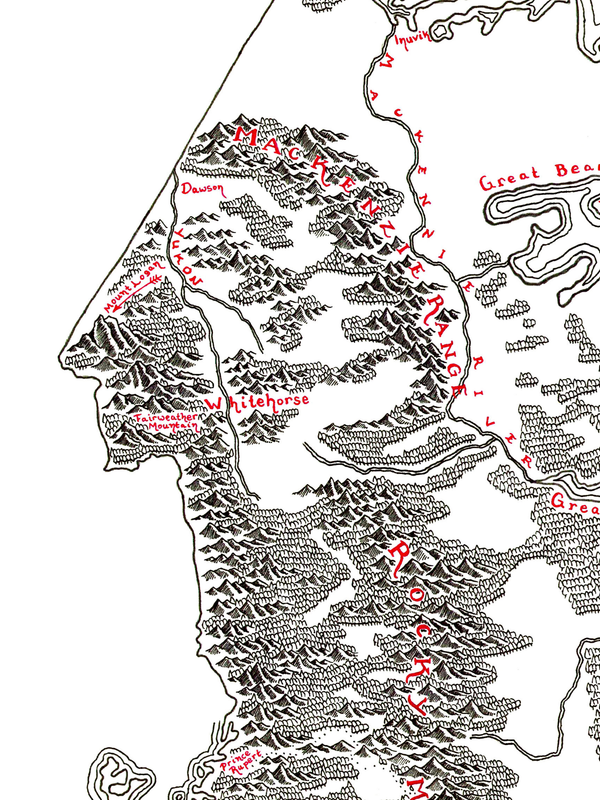 Hand drawn map of Canada – Lord of Maps