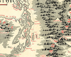 Hand drawn map of Washington State in a Fantasy Style – Lord of Maps