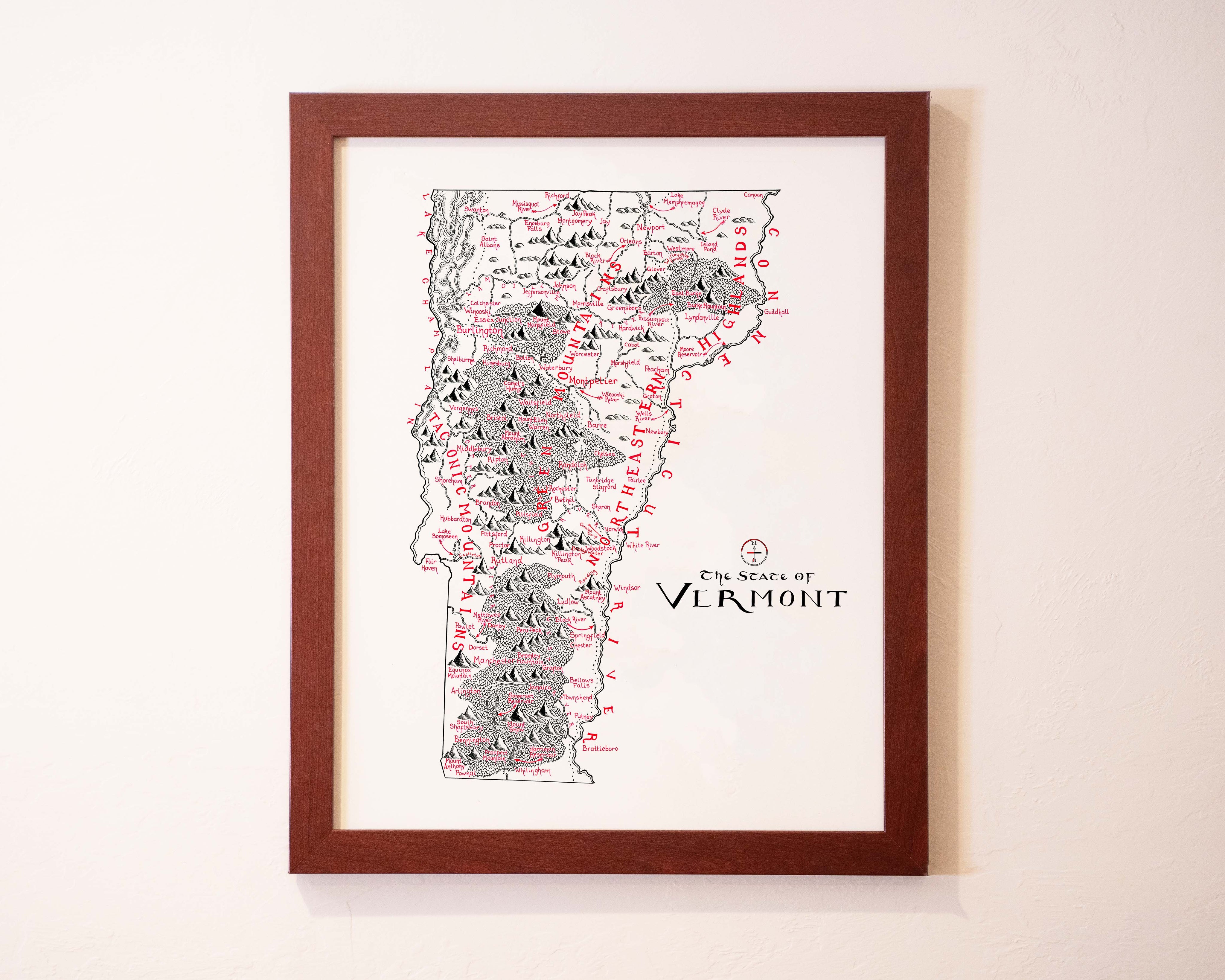 Vermont Map – Lord of Maps